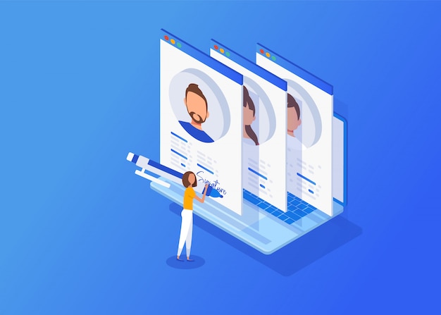 Vibrant Isometric Illustration of Digital Profiles and User Analytics ...