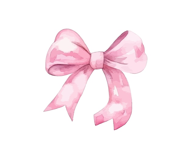 Delicate Pink Bow with Ethereal Watercolor Accents | Jiffy Designs