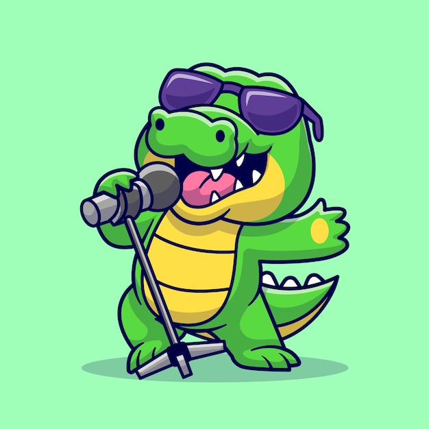 Rocking Reptile: A Cool Crocodile Cartoon Character | Jiffy Designs