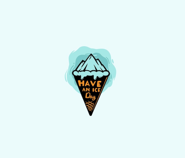 Vibrant Iceberg-Inspired Badge with Playful Text | Jiffy Designs