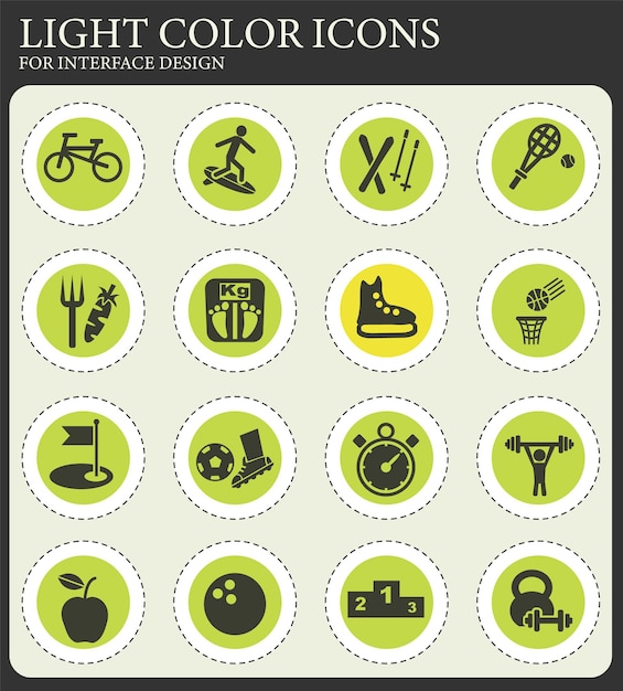 Versatile Light Color Icons for Interface Design | Jiffy Designs