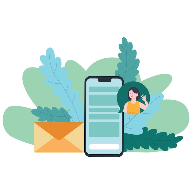 Vibrant Nature-Inspired Mobile App Interface with Stylized Leaves ...