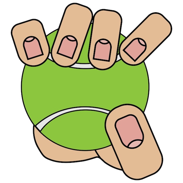 Vibrant Green Cartoon Hand with Painted Nails | Jiffy Designs