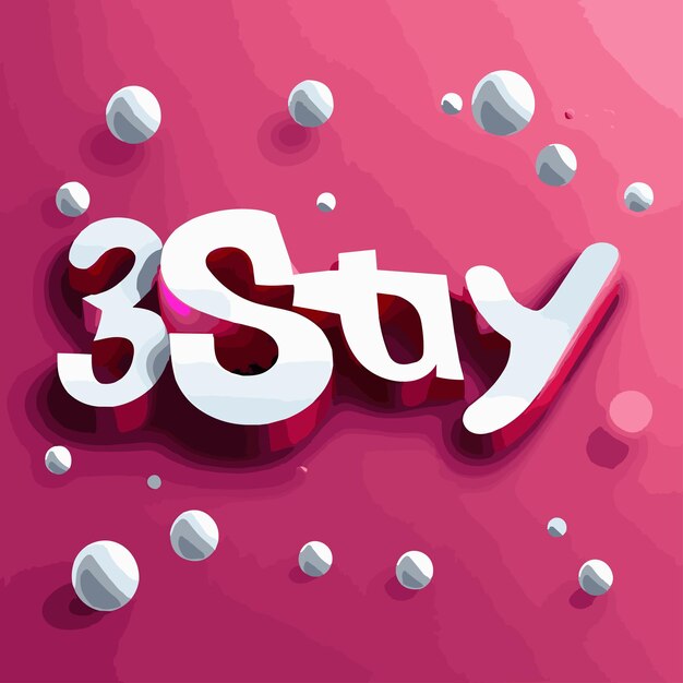 Vibrant 3D Text with Floating Spheres on Radiant Pink | Jiffy Designs