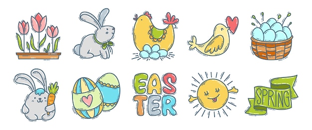 Delightful Spring Symbols: Flowers, Bunnies, and Eggs Galore | Jiffy ...