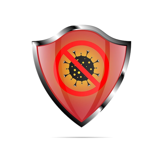 Vibrant Shield Blocking Harmful Virus Symbol | Jiffy Designs