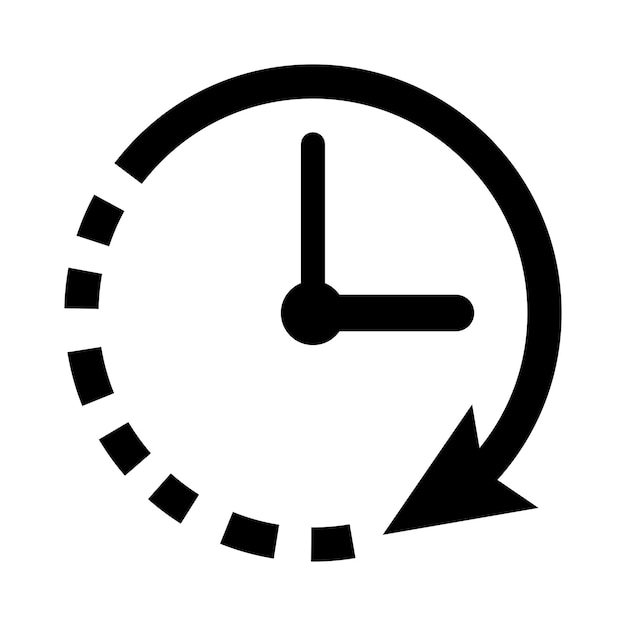 Countdown Clock with Circular Arrow Pointing Down | Jiffy Designs