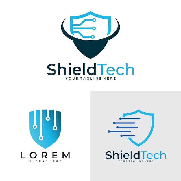 Sleek and Secure Tech Shield Logo Design | Jiffy Designs