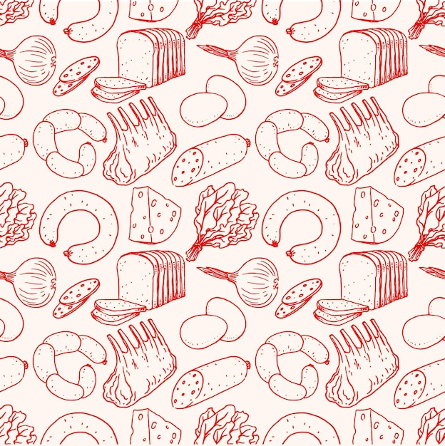 Delightful Culinary Patterns: Savory Sketches for Mouthwatering Designs ...