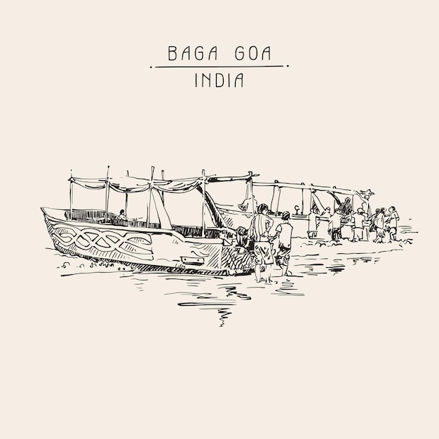 Charming Sketch of Traditional Indian Fishing Boat | Jiffy Designs