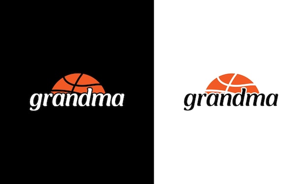 Stylish Grandma Logo with Basketball Graphic | Jiffy Designs