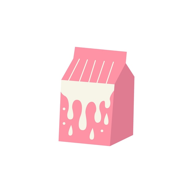 Playful Pink Milk Carton with Dripping Liquid Design | Jiffy Designs