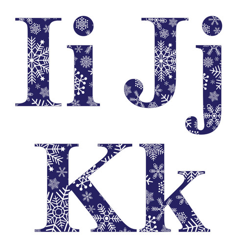 Uppercase And Lowercase Letters I J And K Of The English Alphabet With ...