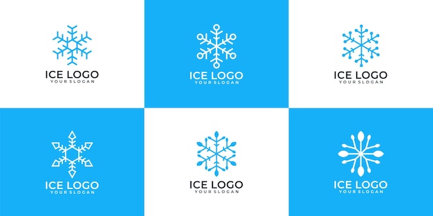 Versatile Collection of Minimalist Ice-Themed Logos | Jiffy Designs