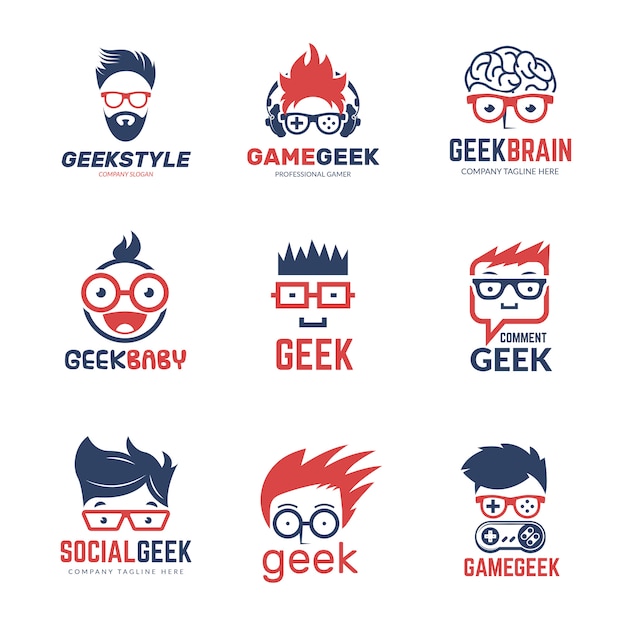 Diverse Geek-Inspired Iconography Collection with Vibrant Colors and ...