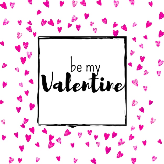 Charming Hearts Frame with 'Be My Valentine' Text | Jiffy Designs