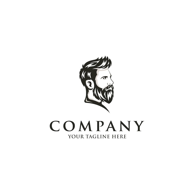 Rugged Gentleman's Striking Silhouette Logo Design | Jiffy Designs