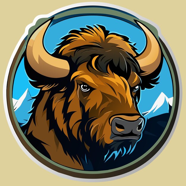 Majestic Mountain Bison: A Rugged Icon | Jiffy Designs