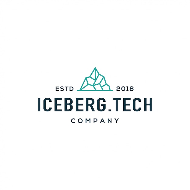 Minimalist Mountain Logo for Iceberg Tech Company | Jiffy Designs