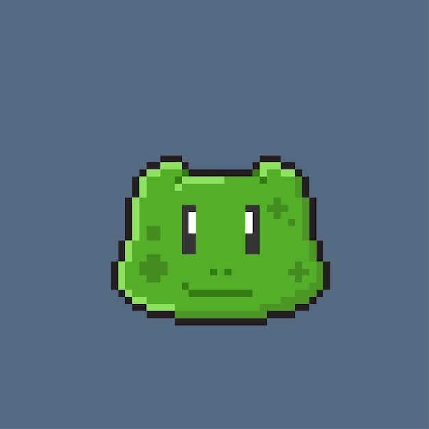 Adorable Retro Pixel Frog Face | Jiffy Designs