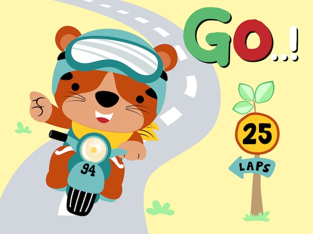 Adorable Tiger Racer Zooms Through the Countryside | Jiffy Designs