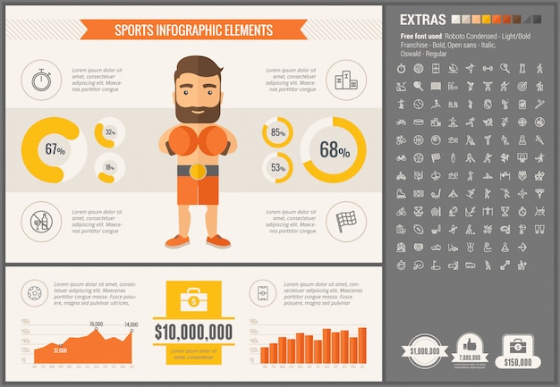 Comprehensive Sports Infographic with Engaging Visuals | Jiffy Designs