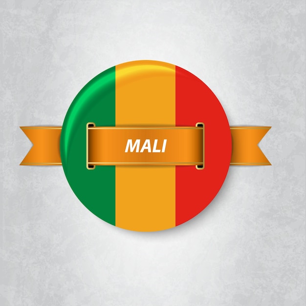 Vibrant Mali Flag Emblem with Ribbon Banner | Jiffy Designs