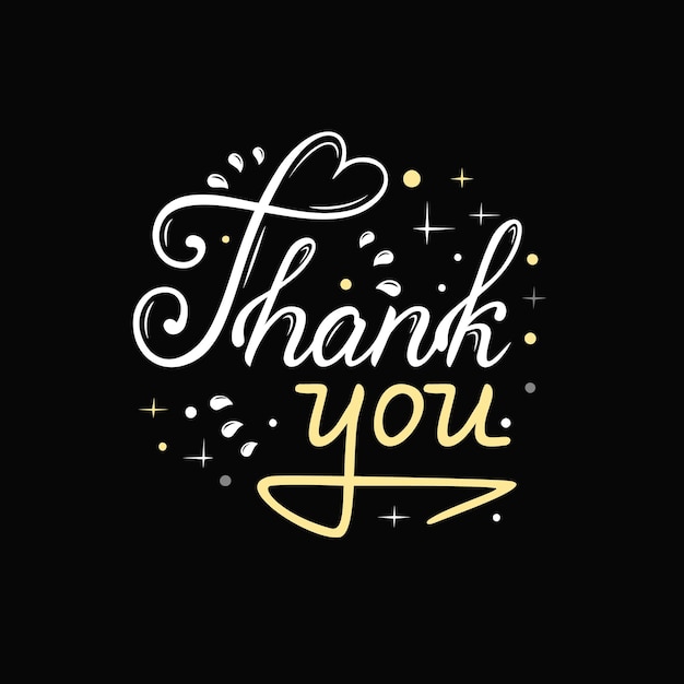 Elegant Handwritten 'Thank You' Message with Sparkling Accents | Jiffy ...