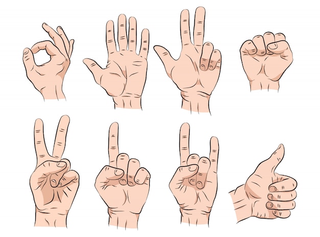 Diverse Hand Gestures Expressing Variety of Emotions and Signals ...