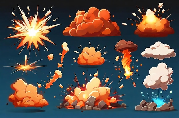 Vibrant Explosion Effects and Animated Clouds Collection | Jiffy Designs
