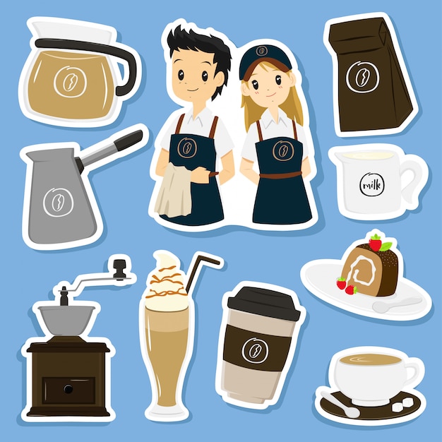 Diverse Coffee-Themed Sticker Collection for Baristas and Enthusiasts ...