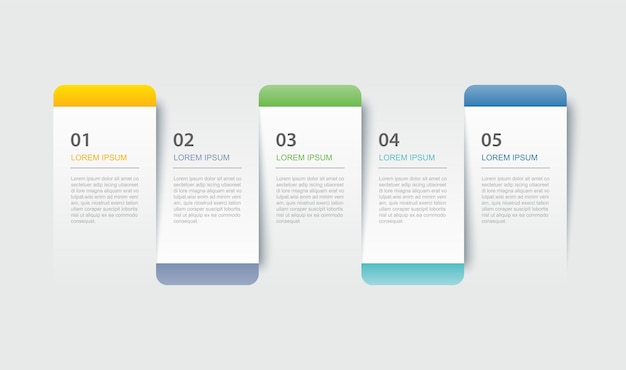 Minimalist Numbered Rectangular Infographic Panels with Descriptive ...