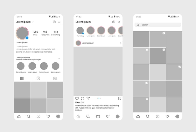 Minimalist Mobile Interface Design with Grayscale Tones | Jiffy Designs