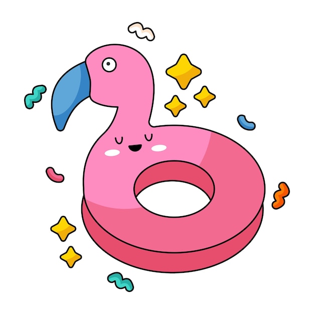 Adorable Inflatable Flamingo Pool Float with Whimsical Accents | Jiffy ...