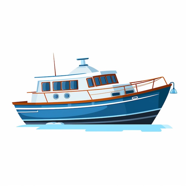 Charming Vintage-Inspired Fishing Boat in Vibrant Blue | Jiffy Designs