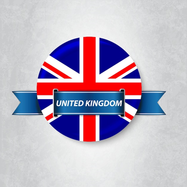Iconic Union Jack Flag Emblem with Ribbon Banner | Jiffy Designs