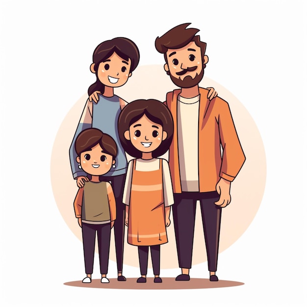 Warm and Loving Family Portrait in Vibrant Hues | Jiffy Designs