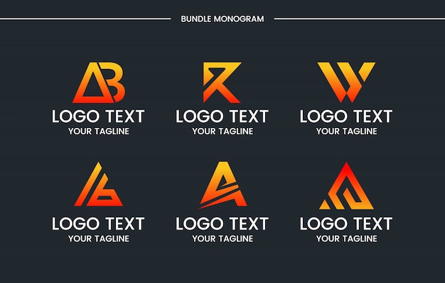 Bold Geometric Monogram Logos with Vibrant Color Combinations | Jiffy ...