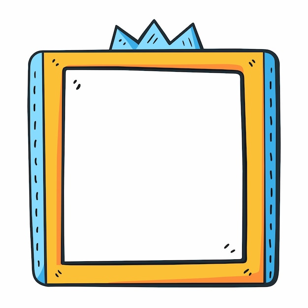 Vibrant Cartoon Frame with Playful Shapes | Jiffy Designs