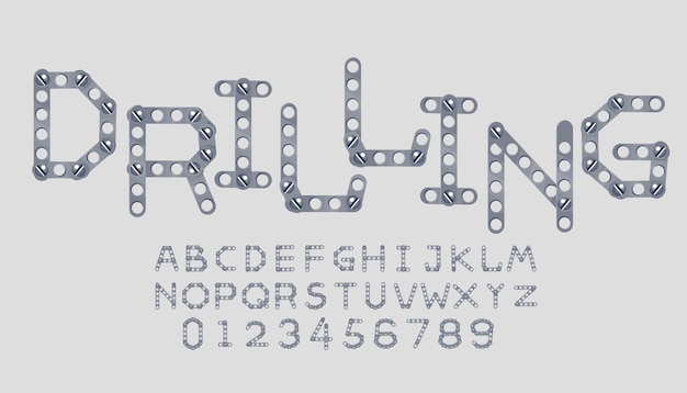 Stylish Mechanical Lettering with Rivets and Numbers | Jiffy Designs
