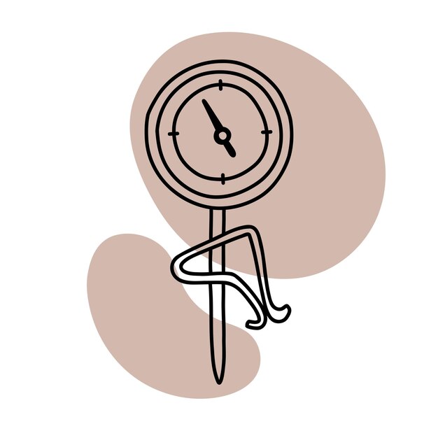 Whimsical Clock Figure Illustration with Minimalist Style | Jiffy Designs