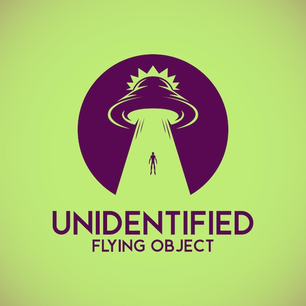 Mysterious Unidentified Flying Object Silhouette on Vibrant Background ...