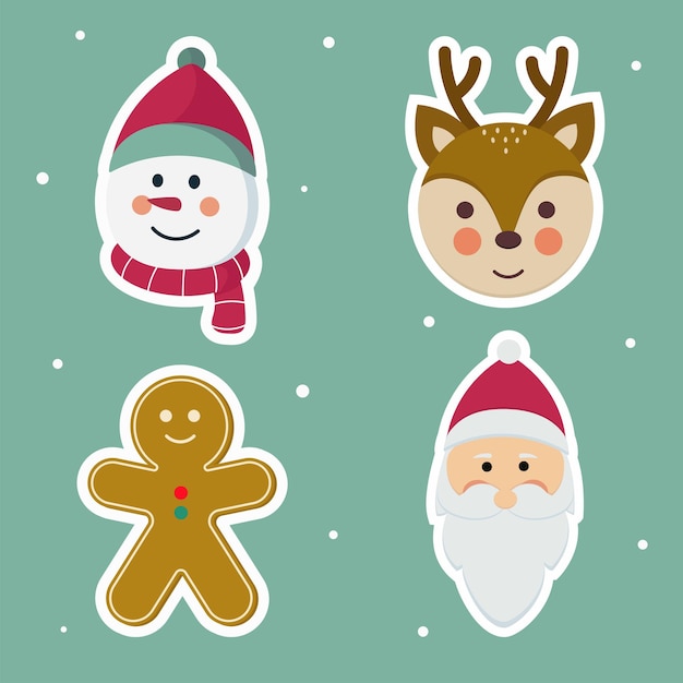Charming Holiday Sticker Collection Featuring Festive Characters ...