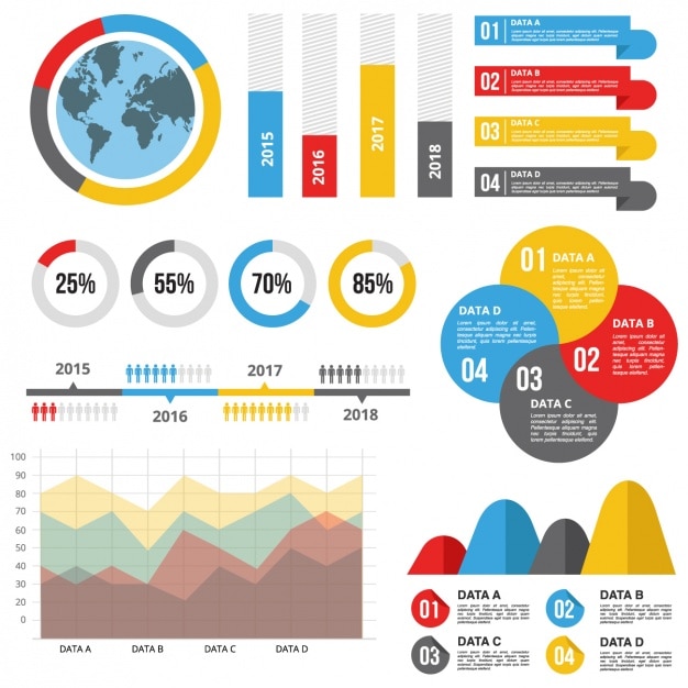 Vibrant Global Data Visualization with Infographic Elements | Jiffy Designs