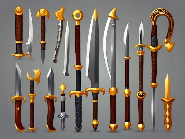 Diverse Collection of Ornate Fantasy Weaponry and Blades | Jiffy Designs