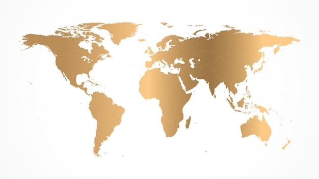 Gilded Global Map: A Shimmering Representation of the World | Jiffy Designs
