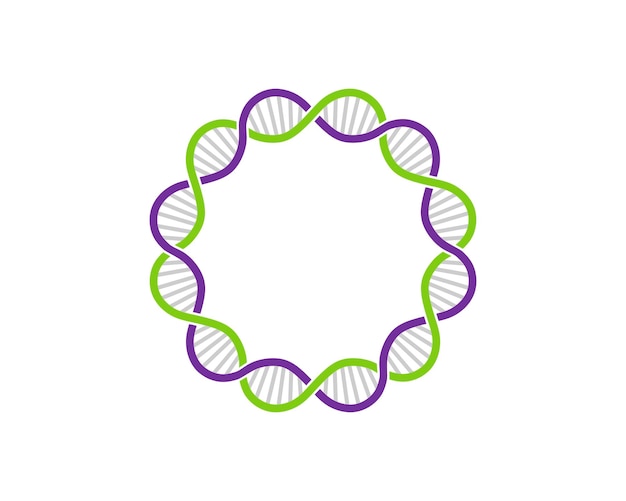 Vibrant DNA Helix Circle Illustration | Jiffy Designs