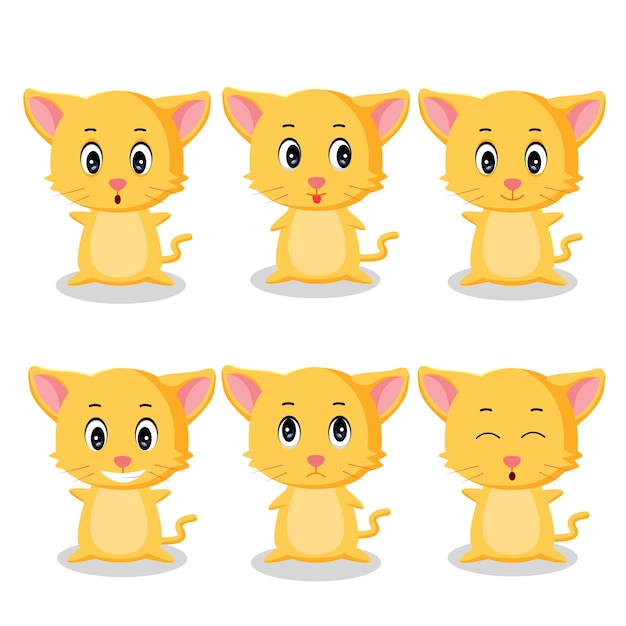 Expressive Kitten Emoji Stickers with Diverse Facial Expressions ...
