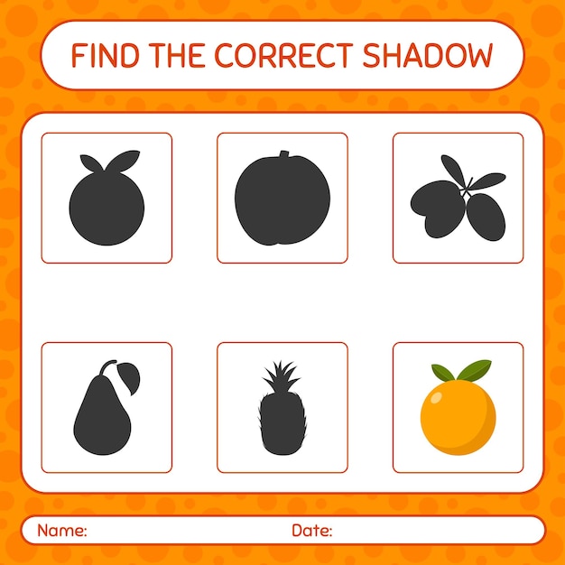 Matching Fruit Shadows: A Fun Visual Puzzle | Jiffy Designs