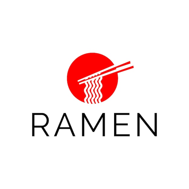 Vibrant Ramen Symbol with Rising Sun Backdrop | Jiffy Designs